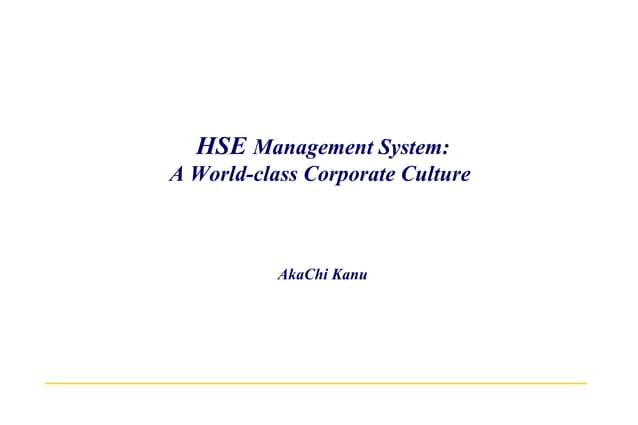 HSE Management System | PPT