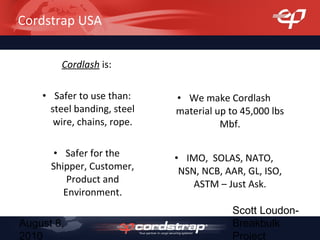 Safety Presentation Cordlash | PPT