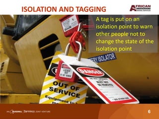 Safety presentation isolation and tagging | PPTX