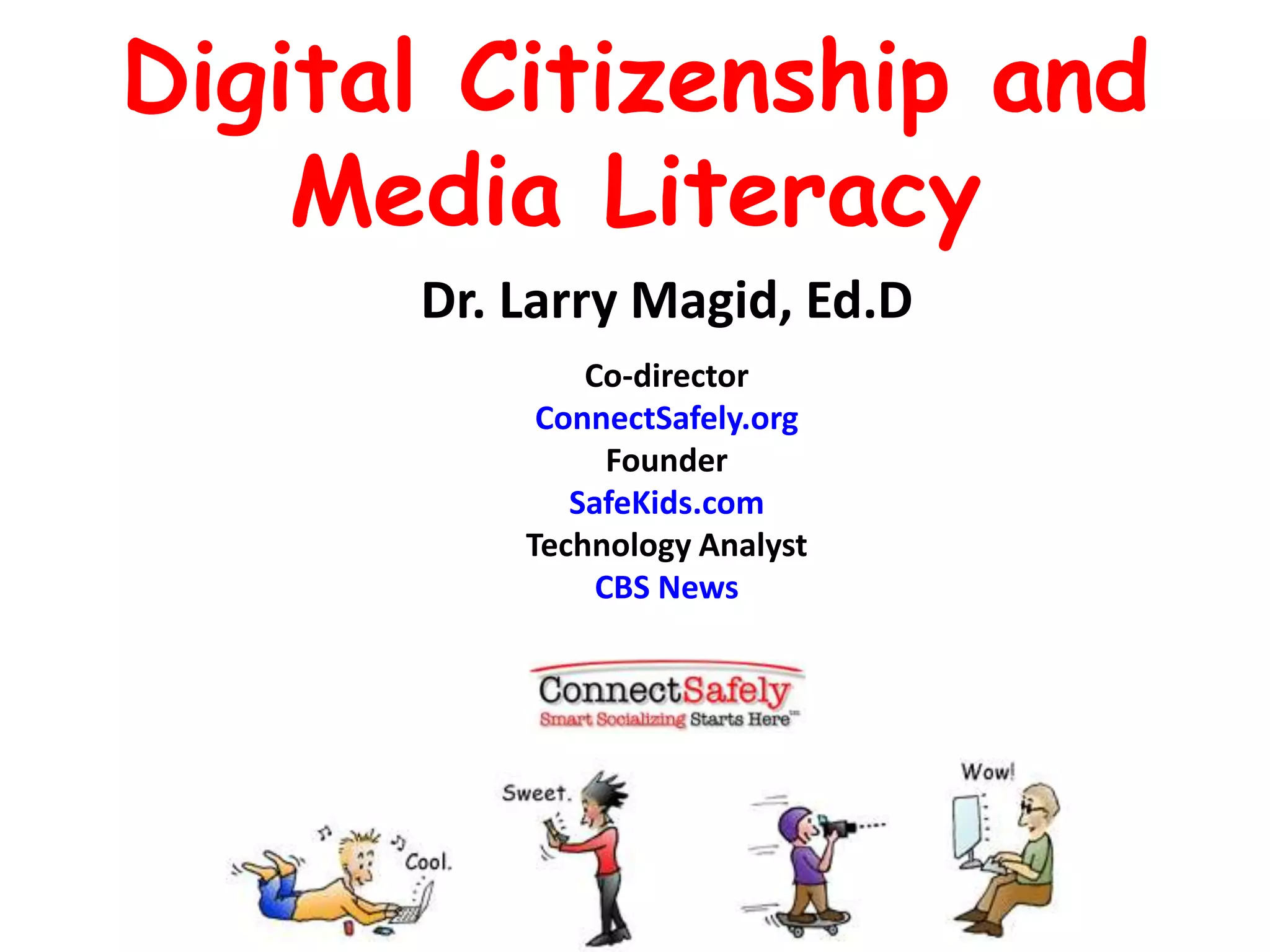 Digital Citizenship & Media Literacy: A presentation for students | PPTX
