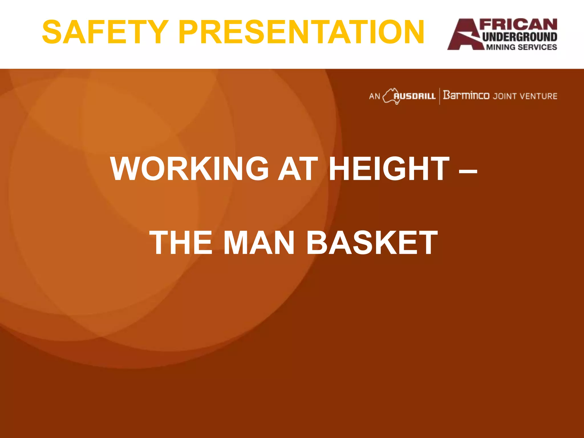 Safety presentation manbasket | PPTX