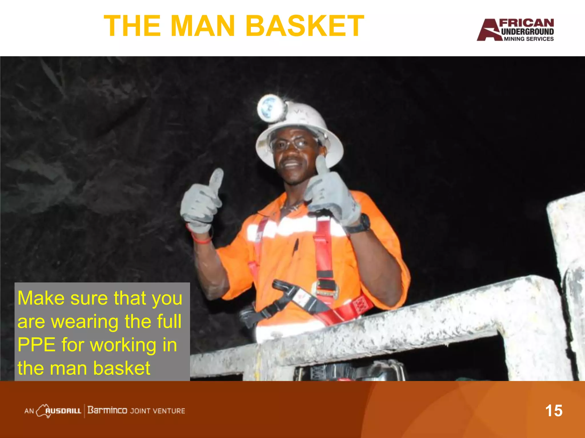 Safety presentation manbasket | PPTX