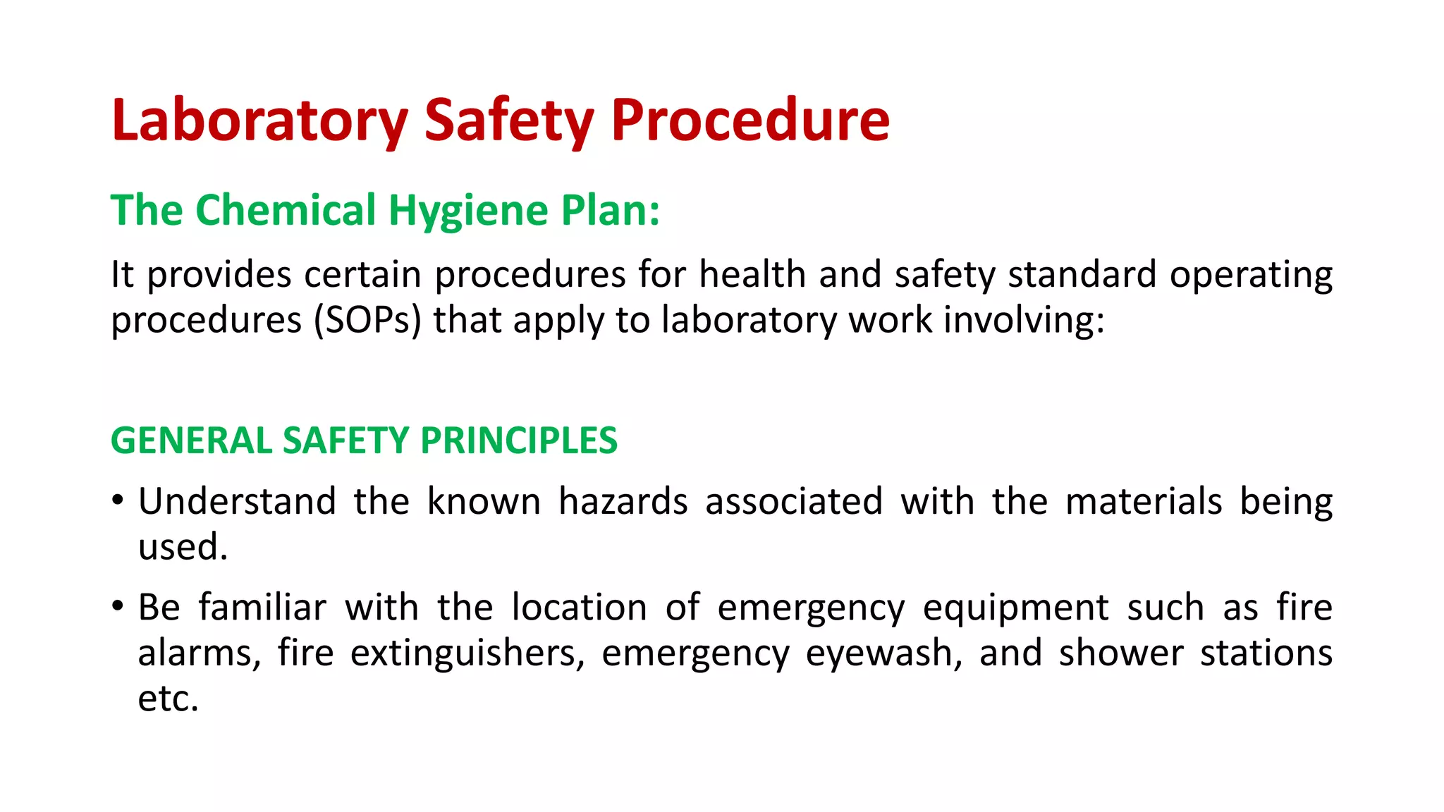 Safety procedure of lab | PPTX