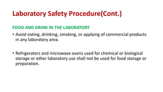 Safety procedure of lab | PPTX