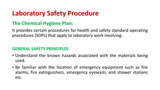 Safety procedure of lab | PPTX