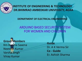 Arduino Based smart security system for Women And Children safety ...