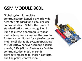 Arduino Based smart security system for Women And Children safety project.pptx