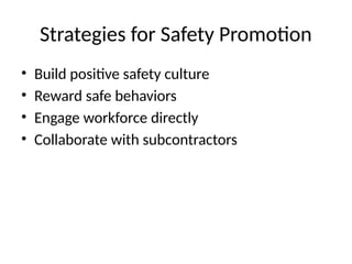 EHS Culture Promotion for Construction Manager | PPT