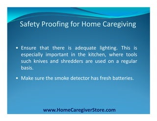 Safety Proofing For Home Caregiving | PDF | Bath and Shower | Personal Care