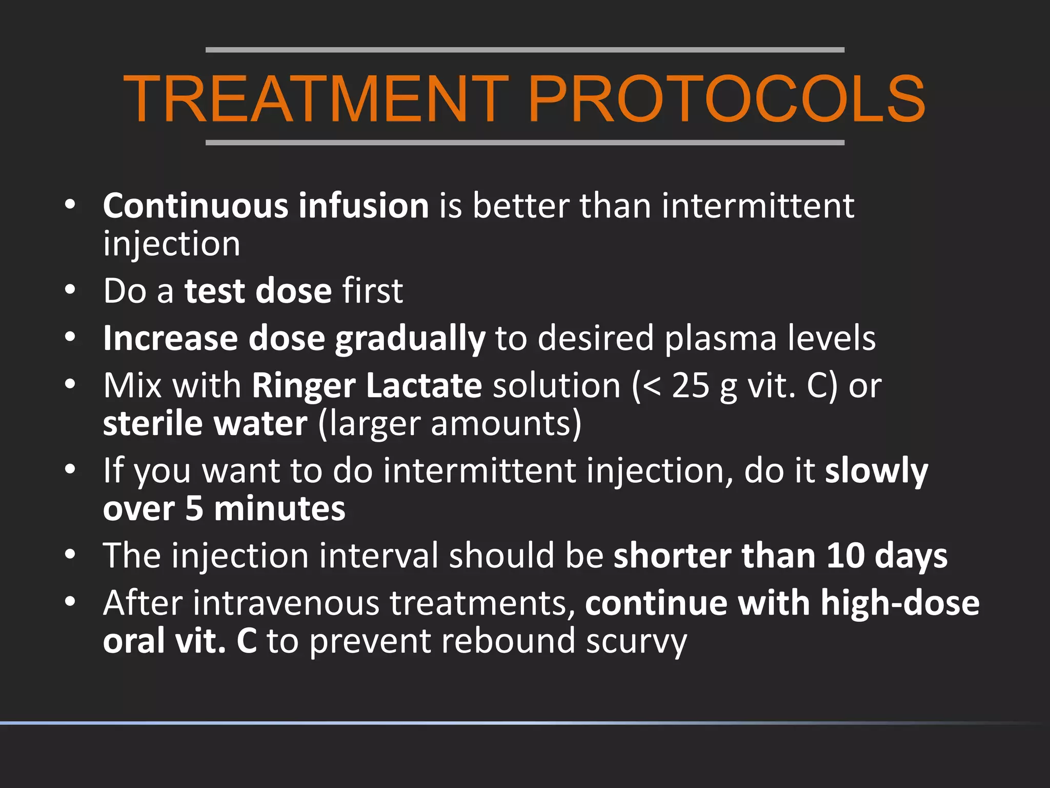 Safety protocol in vitamin c injection | PPTX