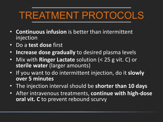 Safety protocol in vitamin c injection | PPTX | Blood Disorders ...