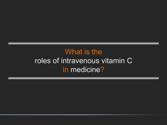 Safety protocol in vitamin c injection | PPTX | Blood Disorders ...