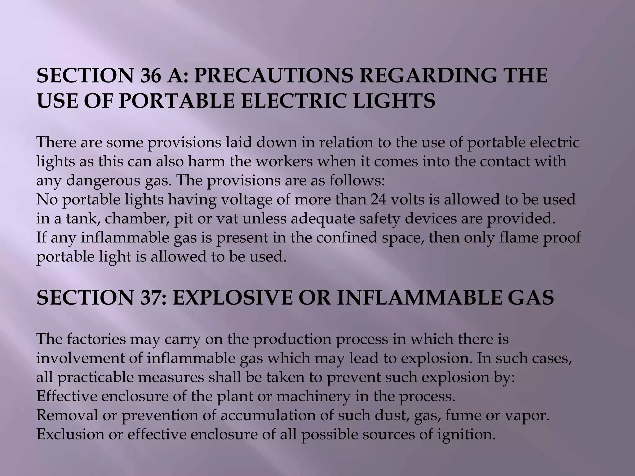 Safety provisions | PPTX