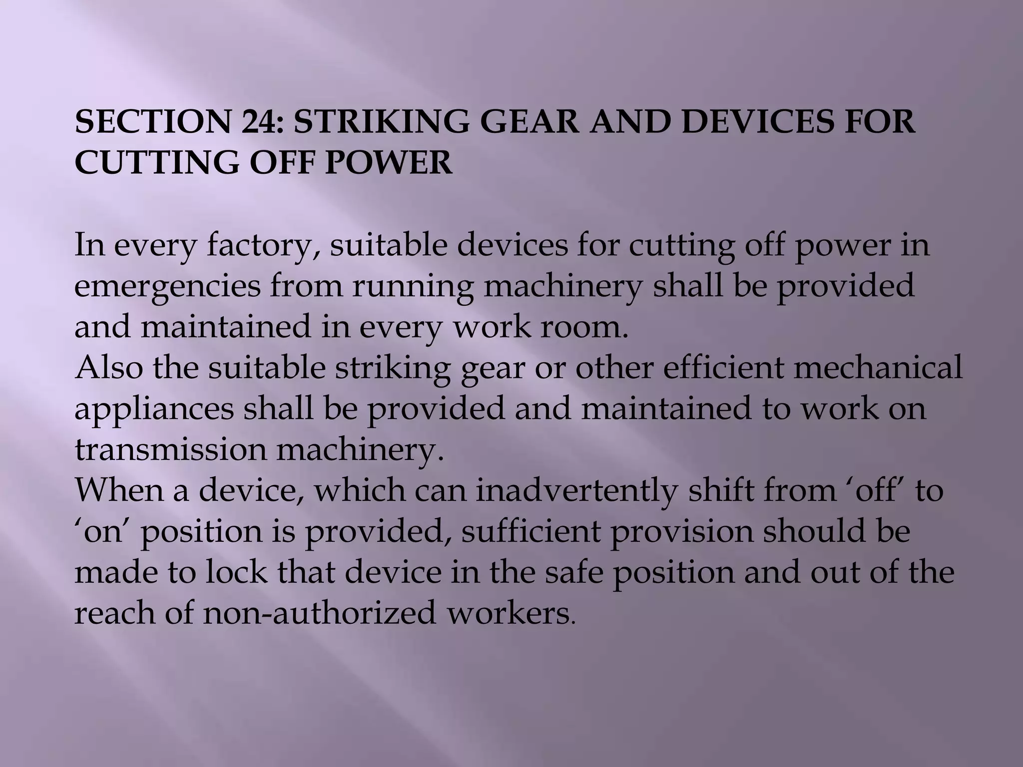 Safety provisions | PPTX