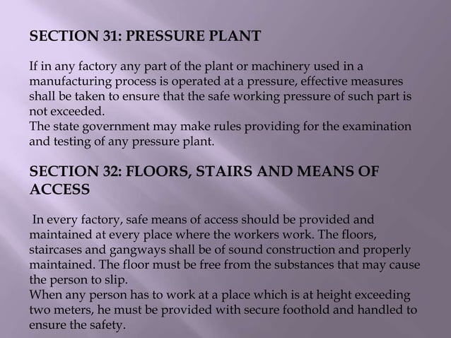 Safety provisions | PPTX | Manufacturing Industry | Industries