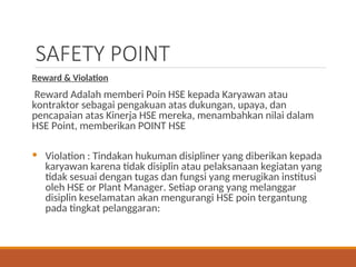 SAFETY PROVOST AND HEALTH SAFETY ENVIRONMENT POINT | PPT