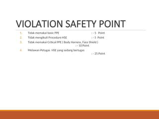 SAFETY PROVOST AND HEALTH SAFETY ENVIRONMENT POINT | PPT