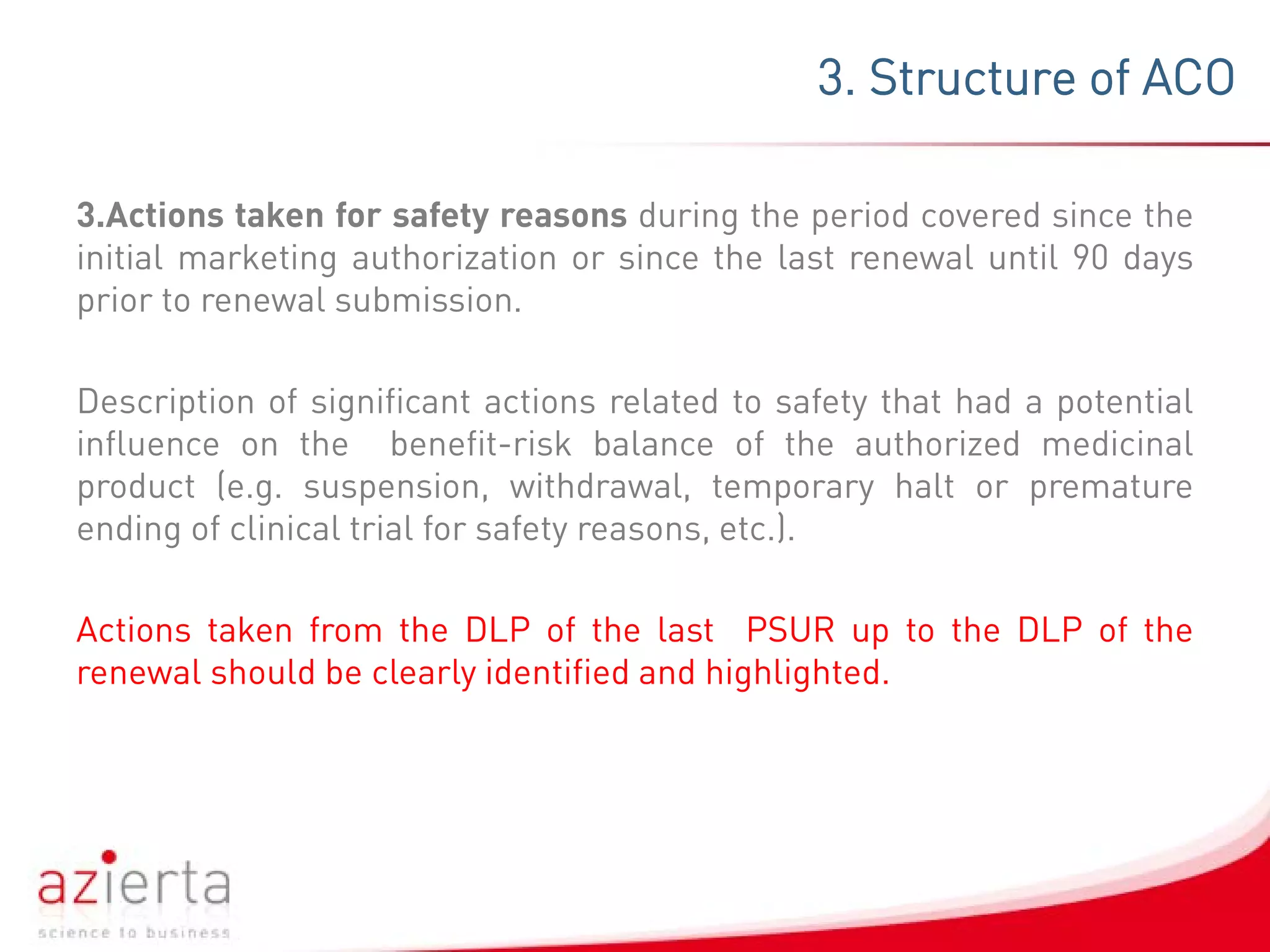 Safety reports. addendum to the clinical overview. aco | PDF