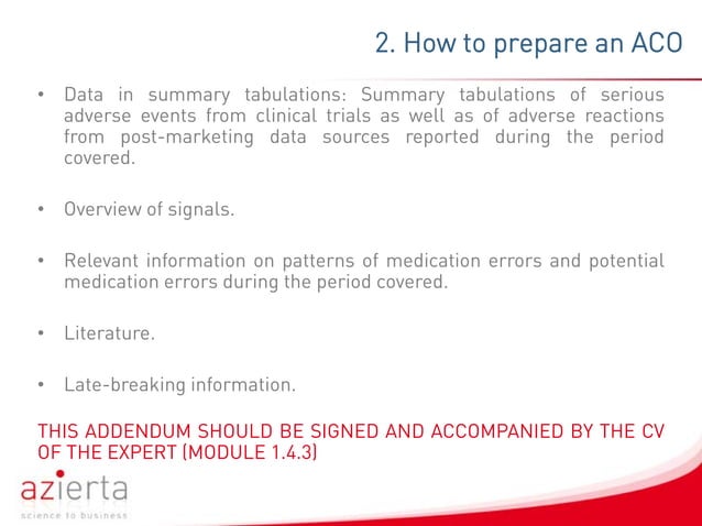 Safety reports. addendum to the clinical overview. aco | PDF | Medical ...