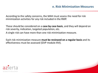 Safety reports rmp risk management plan pharmacovigilance | PDF