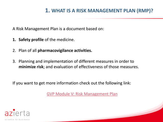 Safety reports rmp risk management plan pharmacovigilance | PDF