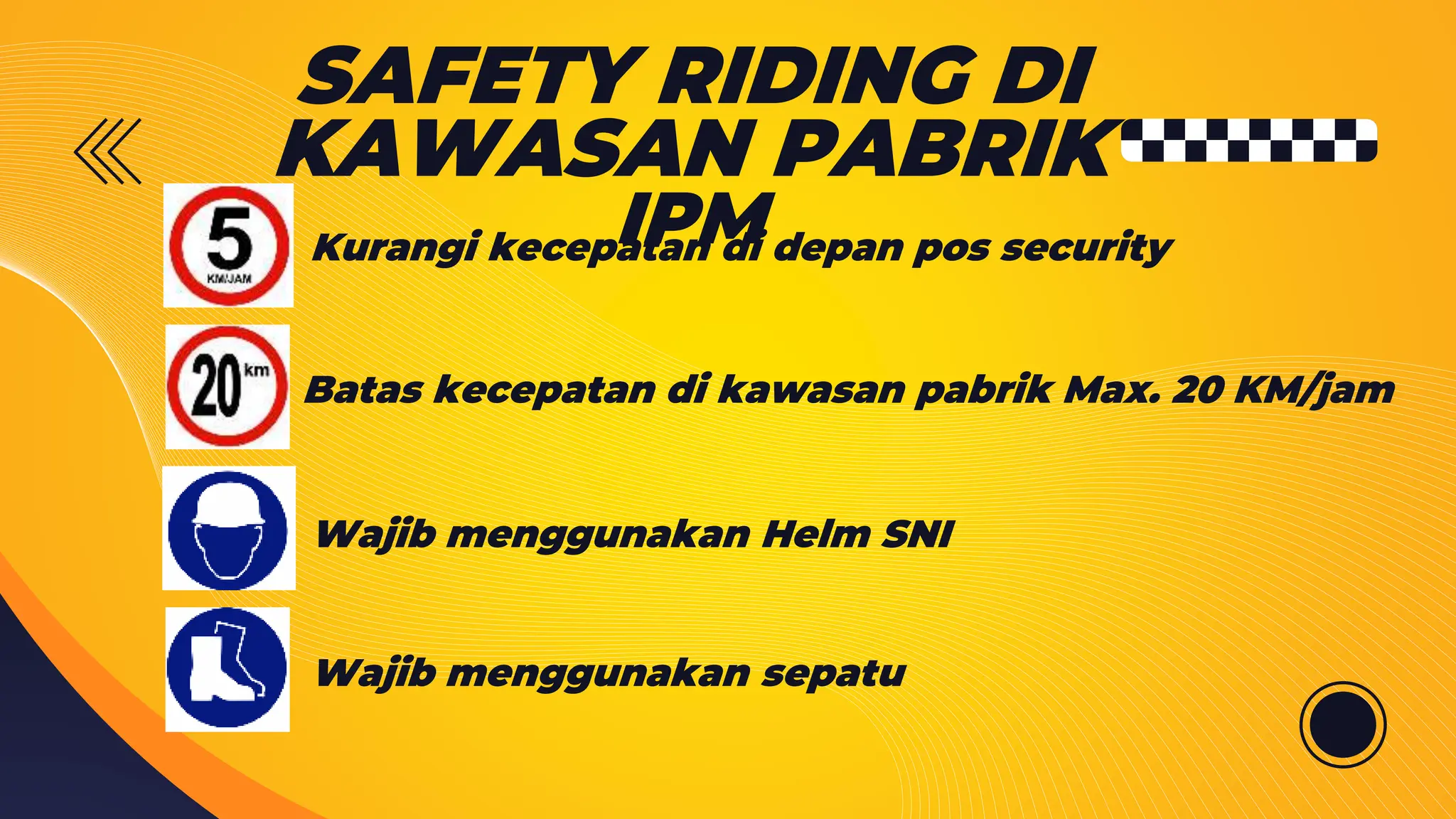 SAFETY RIDING di area pabrik untuk sepeda motor dan mobil | PPTX