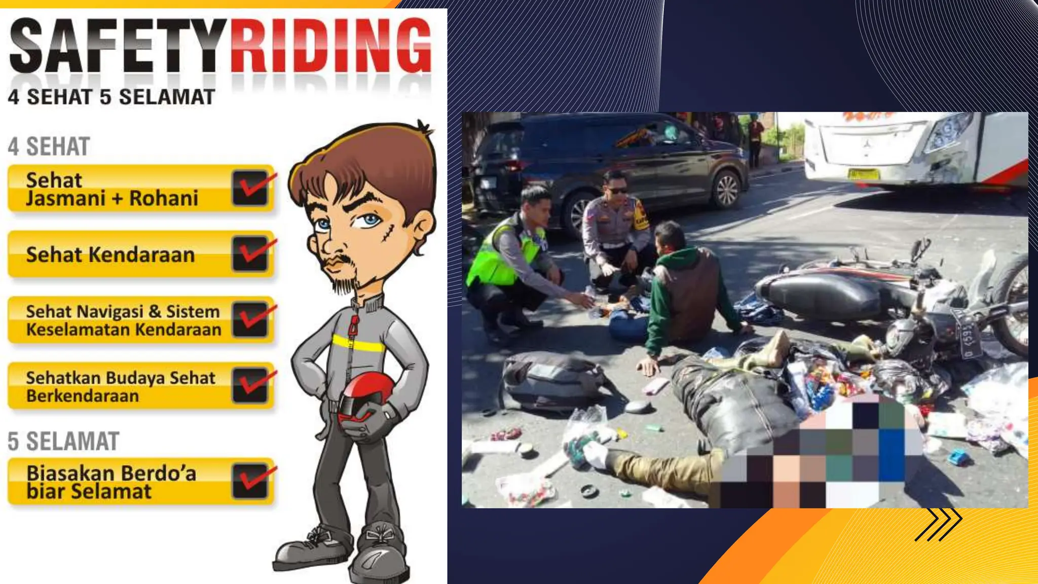 SAFETY RIDING di area pabrik untuk sepeda motor dan mobil | PPTX