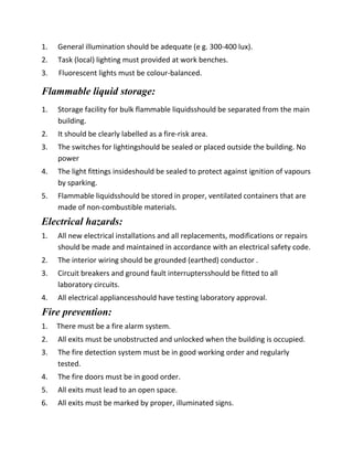 Safety rules for histopathology lab | DOCX