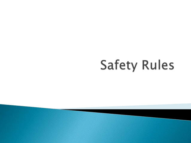 Safety rules | PPTX