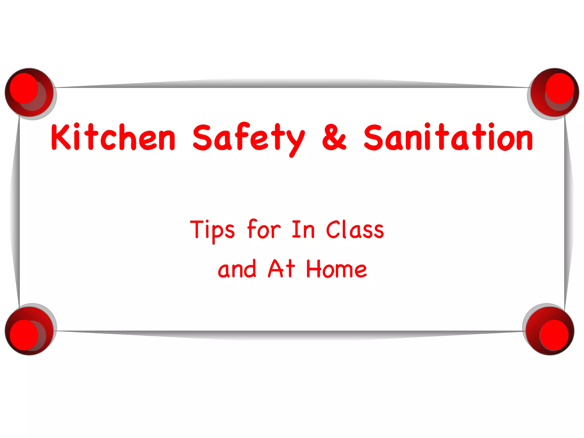 Safety & Sanitation PowerPoint | PPT