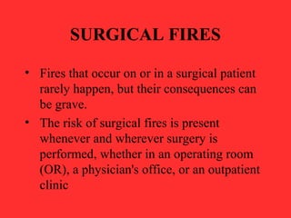 Safety & Security includes fire surgical fire & disaster 2017 | PPT ...