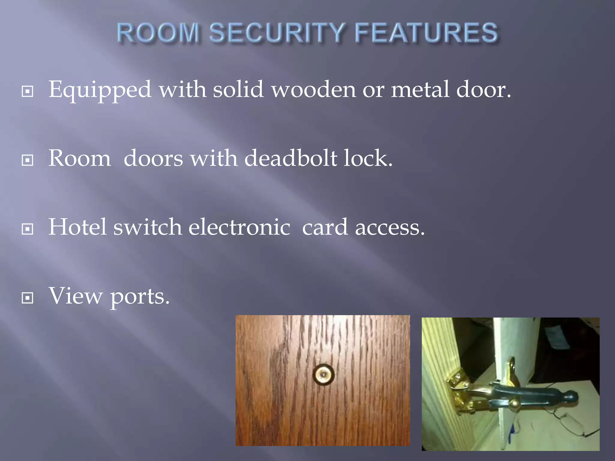 Safety & security in hotels | PPTX