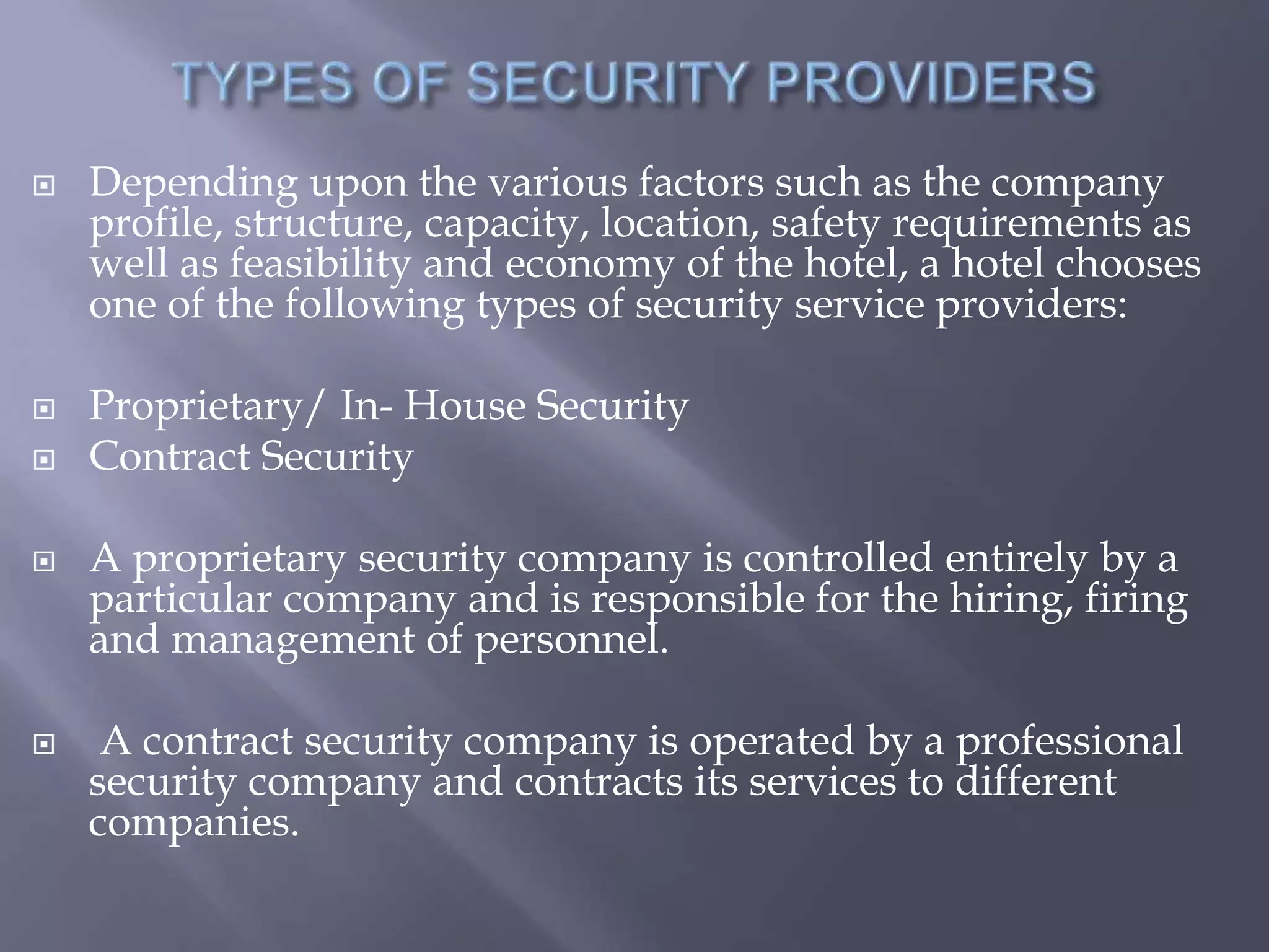 Safety & security in hotels | PPTX