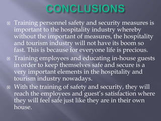 Safety & security in hotels | PPTX