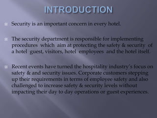 Safety & security in hotels | PPTX