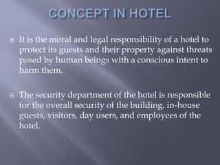 Safety & security in hotels | PPTX