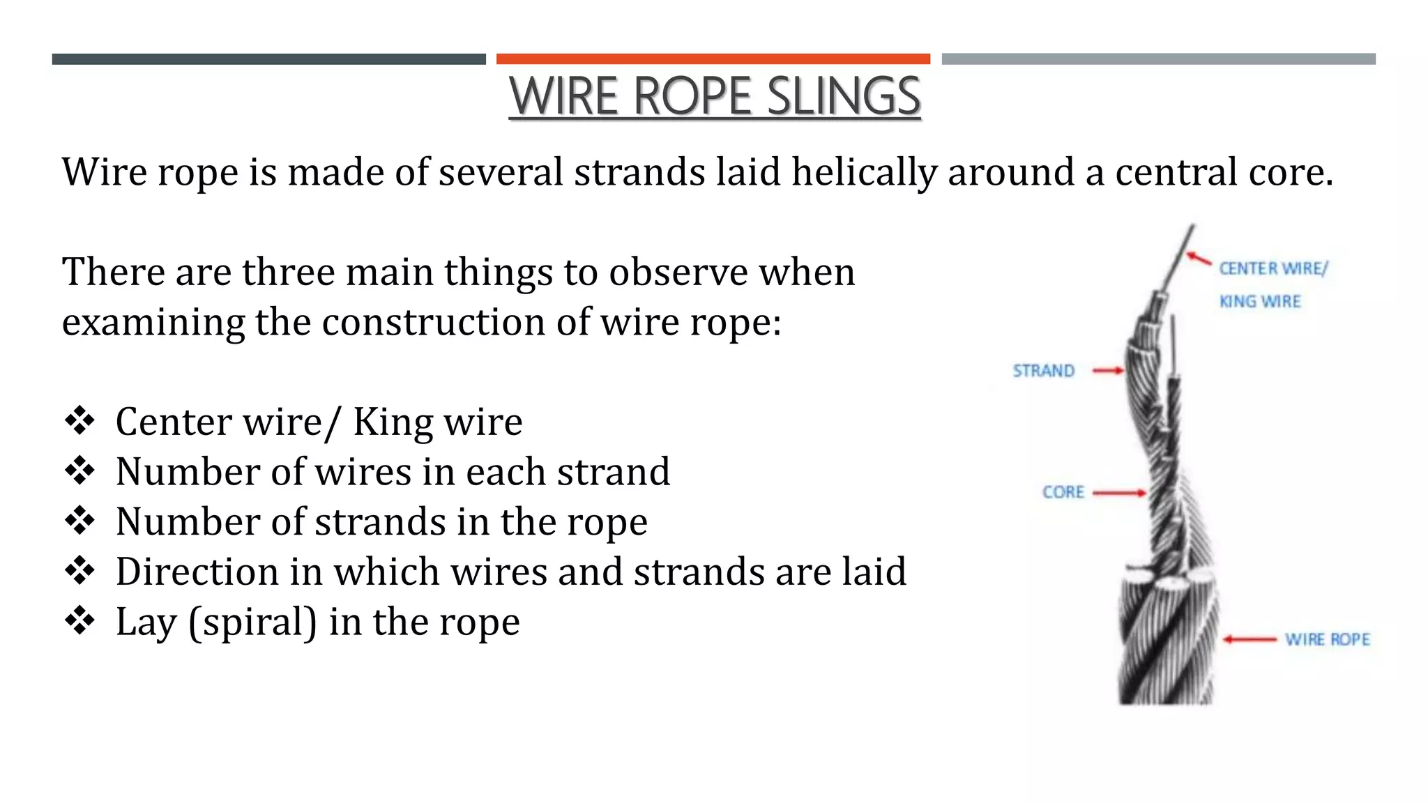Safety consideration in Ropes , Slings and Fiber Ropes | PPTX