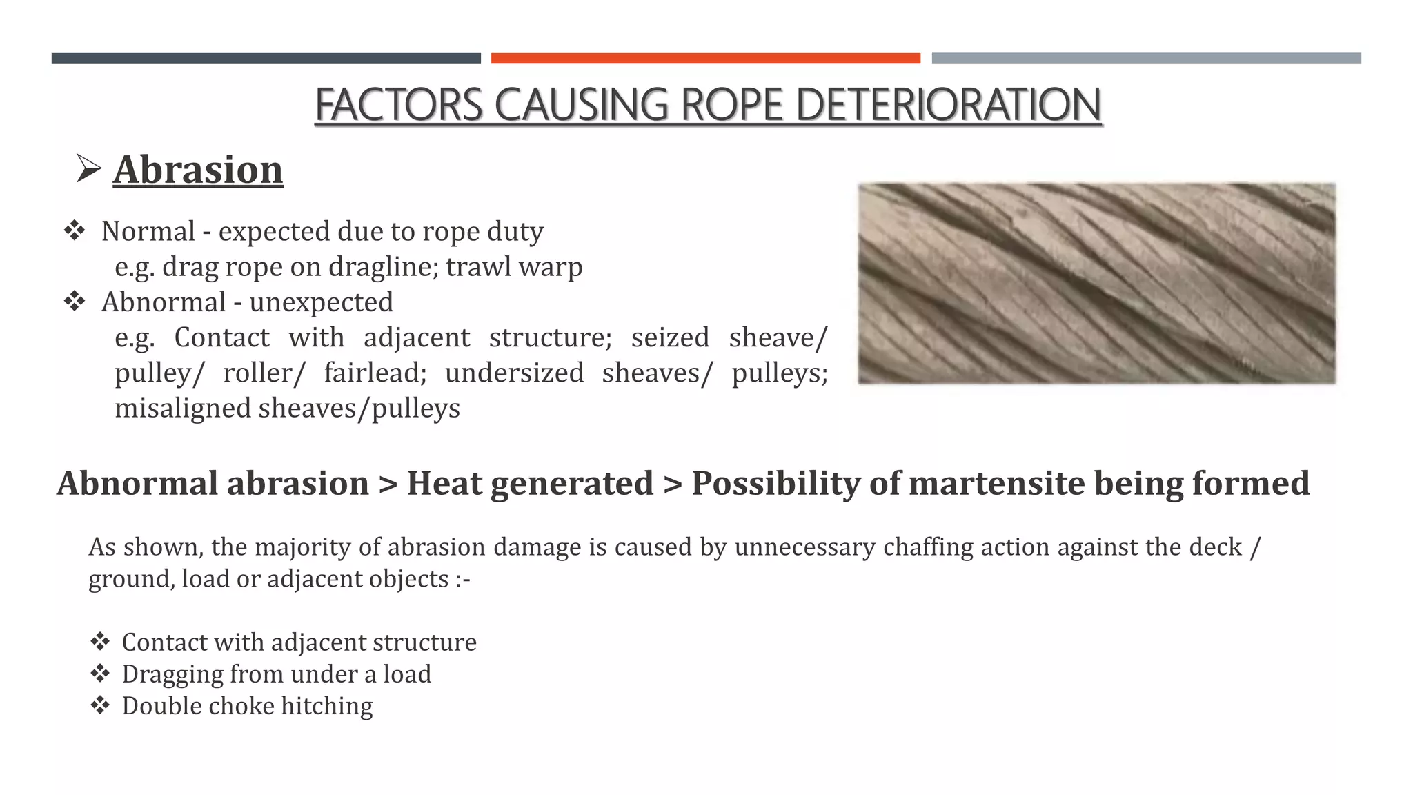 Safety consideration in Ropes , Slings and Fiber Ropes | PPTX