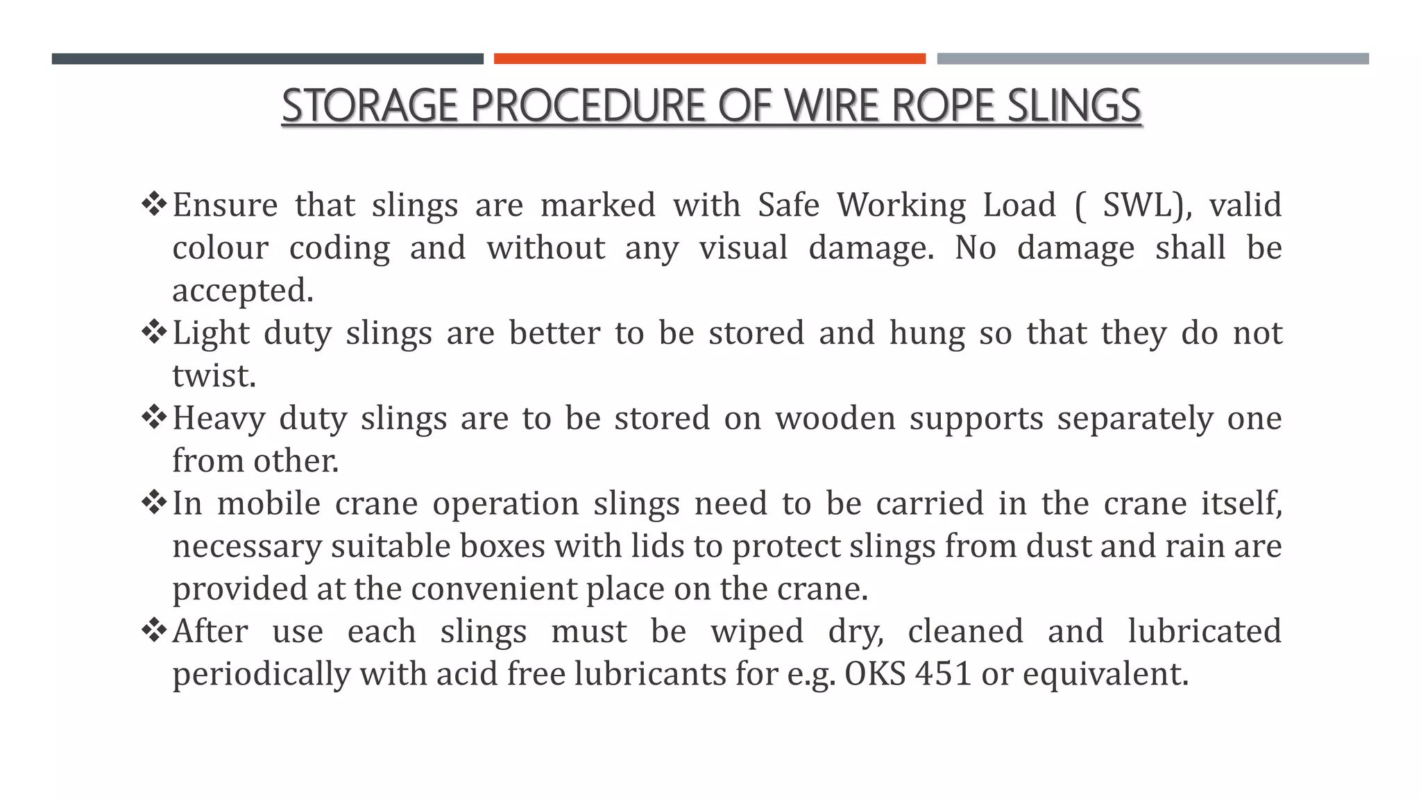 Safety consideration in Ropes , Slings and Fiber Ropes | PPTX