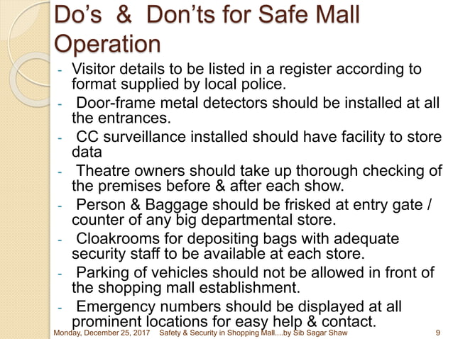 Safety shopping mall_day3 | PPTX