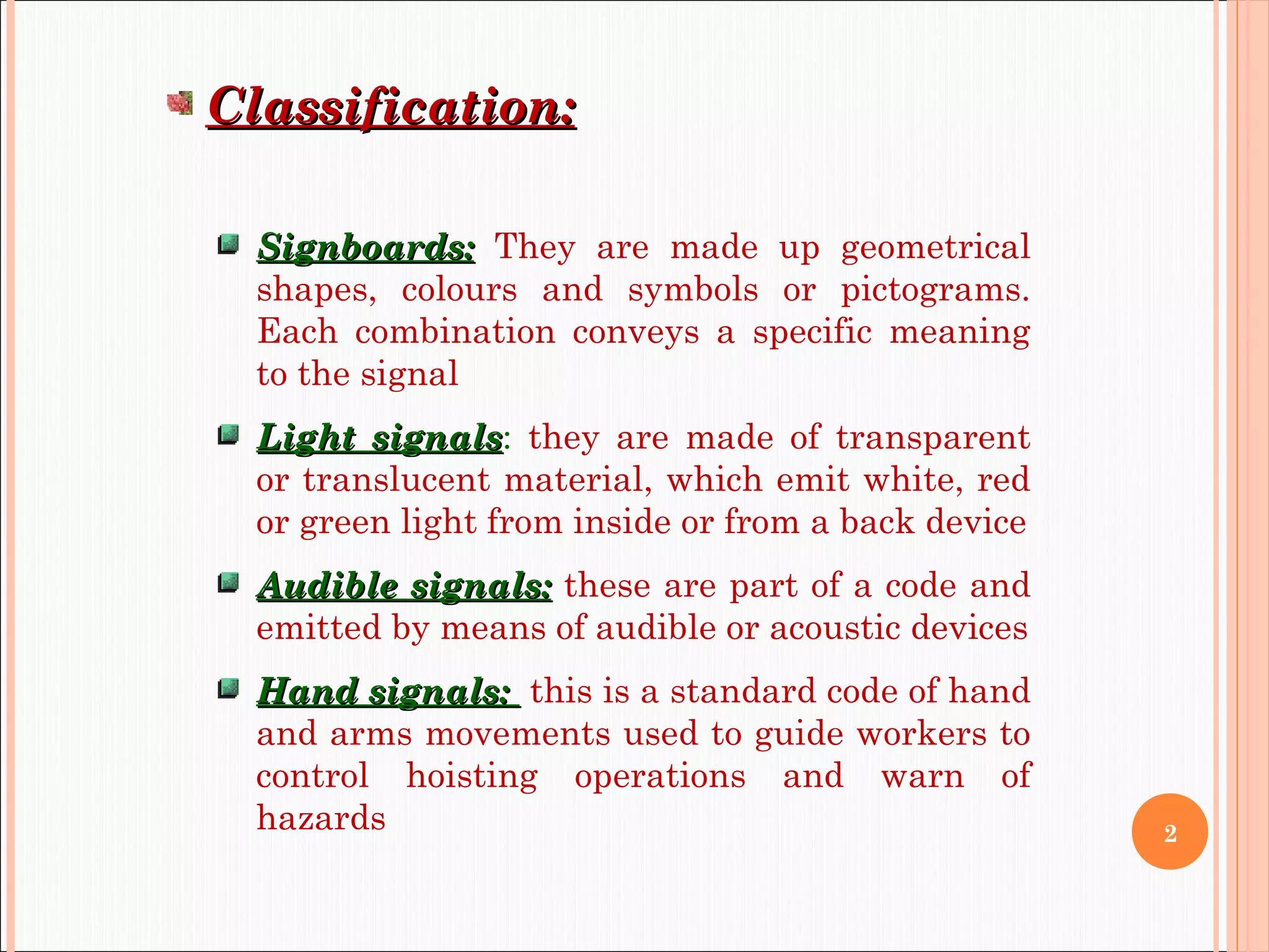 Safety signals | PPT