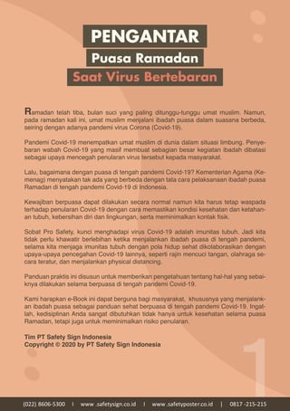 Safety sign indonesia e book puasa ramadan | PDF
