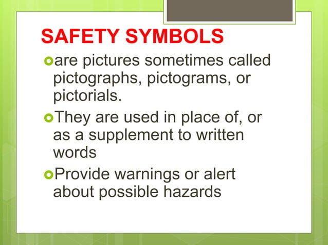 SAFETY SIGNS AND SYMBOLS FOR SMAW NC1 | PPT