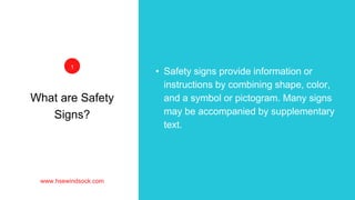 Safety Signs Awareness for HSE Personnel | PPTX