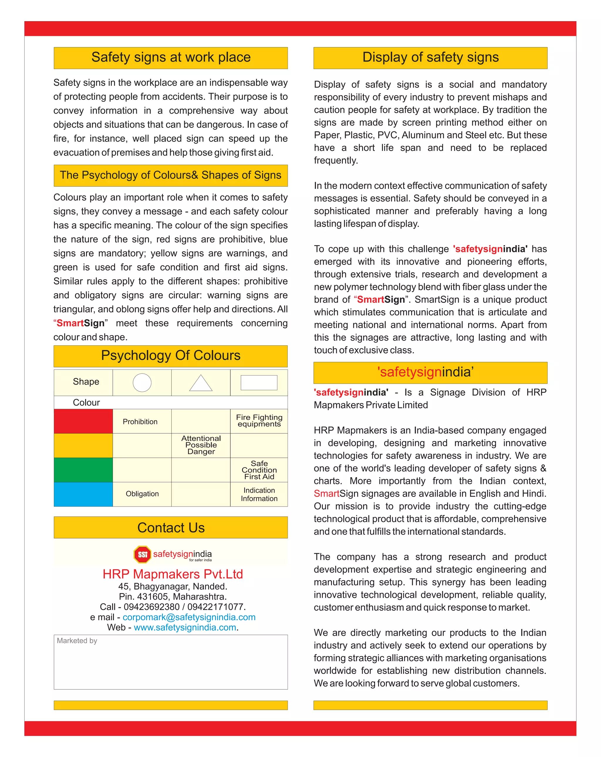 Safety signs e brochure | PDF