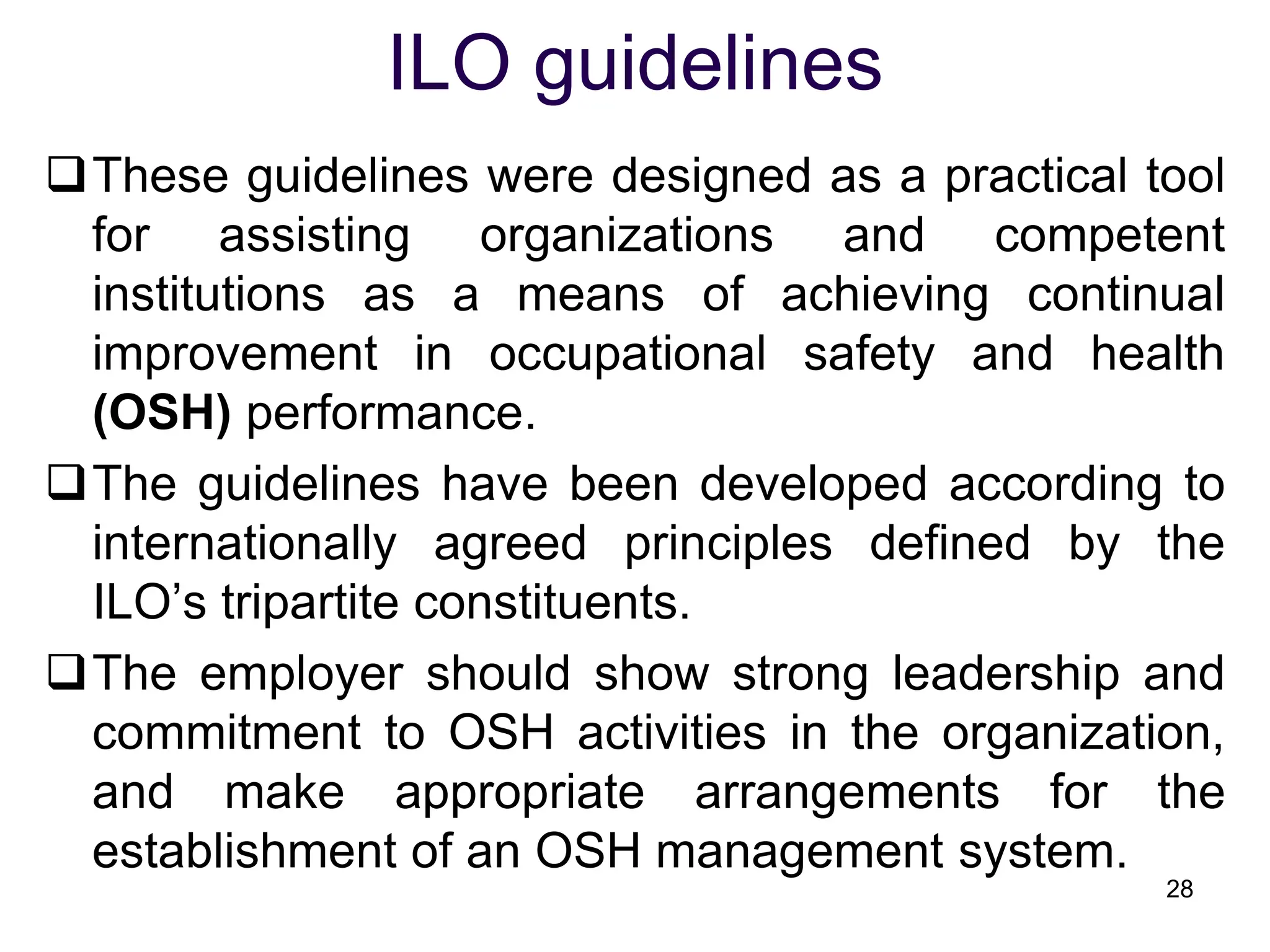 Safety signs and symbols, PPEs, ILO, OSH | PPT