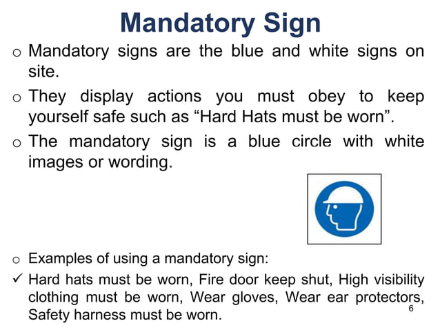 Safety signs and symbols, PPEs, ILO, OSH | PPT | First Aid | Injuries