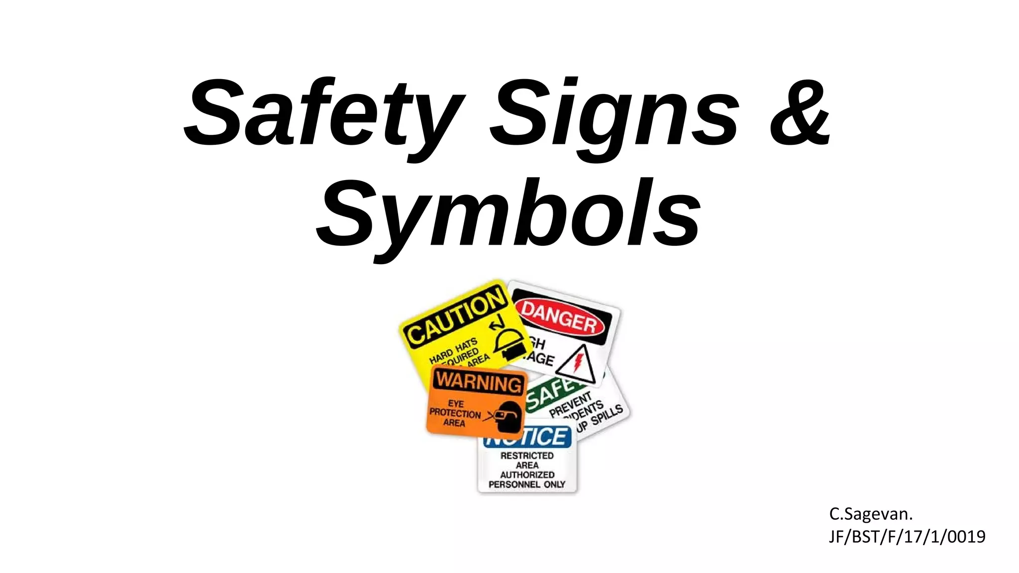 Safety signs & symbols | PPT