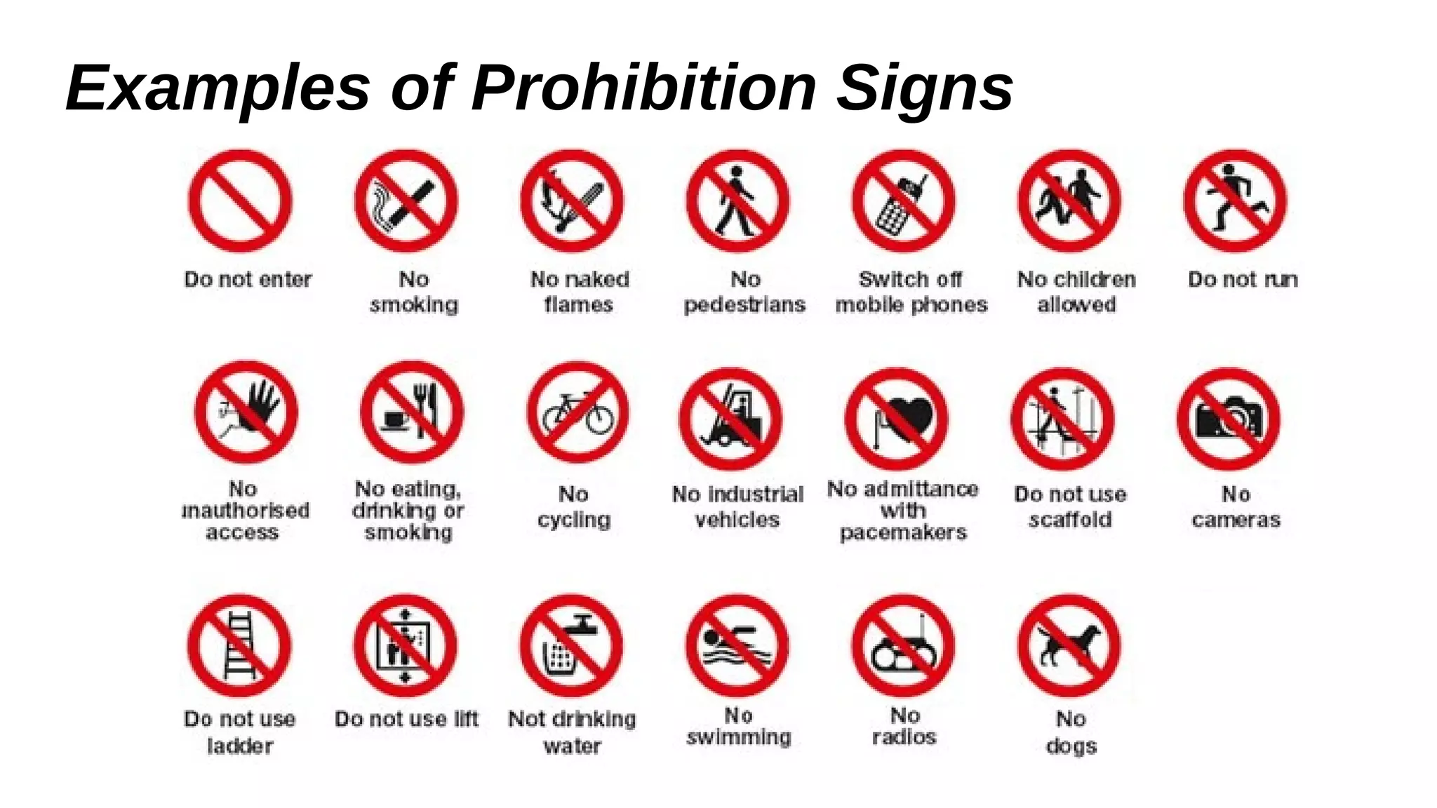 Safety Signs And Symbols For Kids