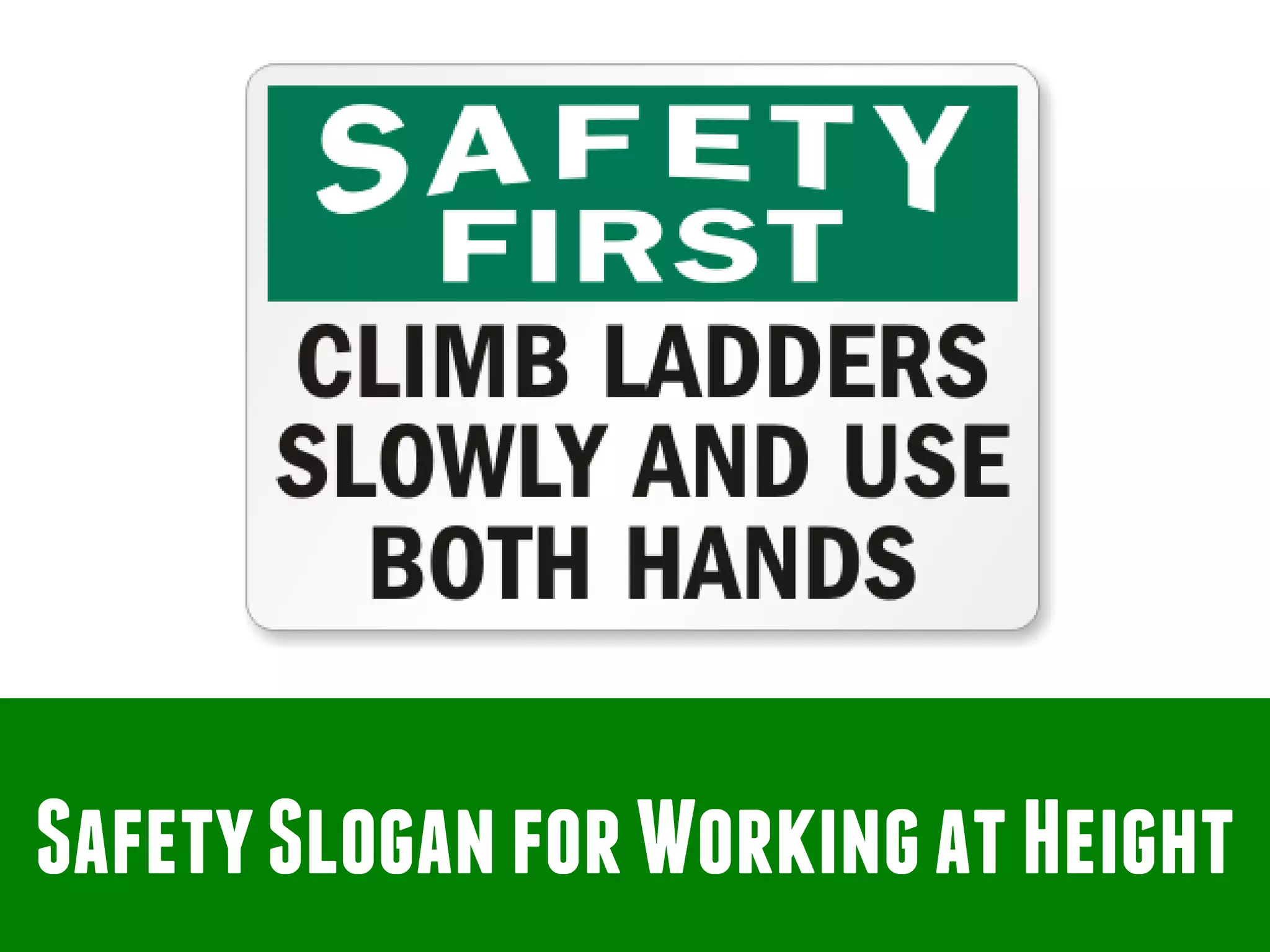 Safety slogan for working at height | PDF
